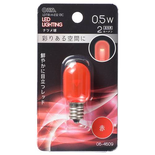 特　徴●LEDナツメ球 装飾用●彩りある空間に●鮮やかに目立つクリアレッド●切れにくく長寿命●消費電力が少なく、電気代が安い●一般電球と比べ発熱が少ない●赤色クリア●口金はE12仕　様■寸法：全長46×最大径20mm■質量：6g■定格消費電...