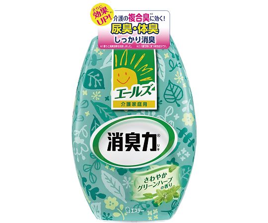 尿もれなどによる放置が原因で、しみついた尿臭や体臭をしっかり消臭します。ニオイがこもりがちなお部屋や玄関にご使用ください。仕様：さわやかグリーンハーブ成分：無機系消臭剤、香料、クエン酸、界面活性剤（非イオン、陰イオン）内容量：400mL取替...