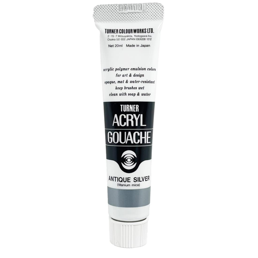 サイズ：20ml◆商品名：ターナー色彩 アクリルガッシュ アンティークシルバー AG020078 20ml(6号)対象性別 :男女共用パッケージ重量: 0.03 kg対象年齢: ティーン仕上げタイプ: メタリック不透明アクリル絵具 (ガッシ...
