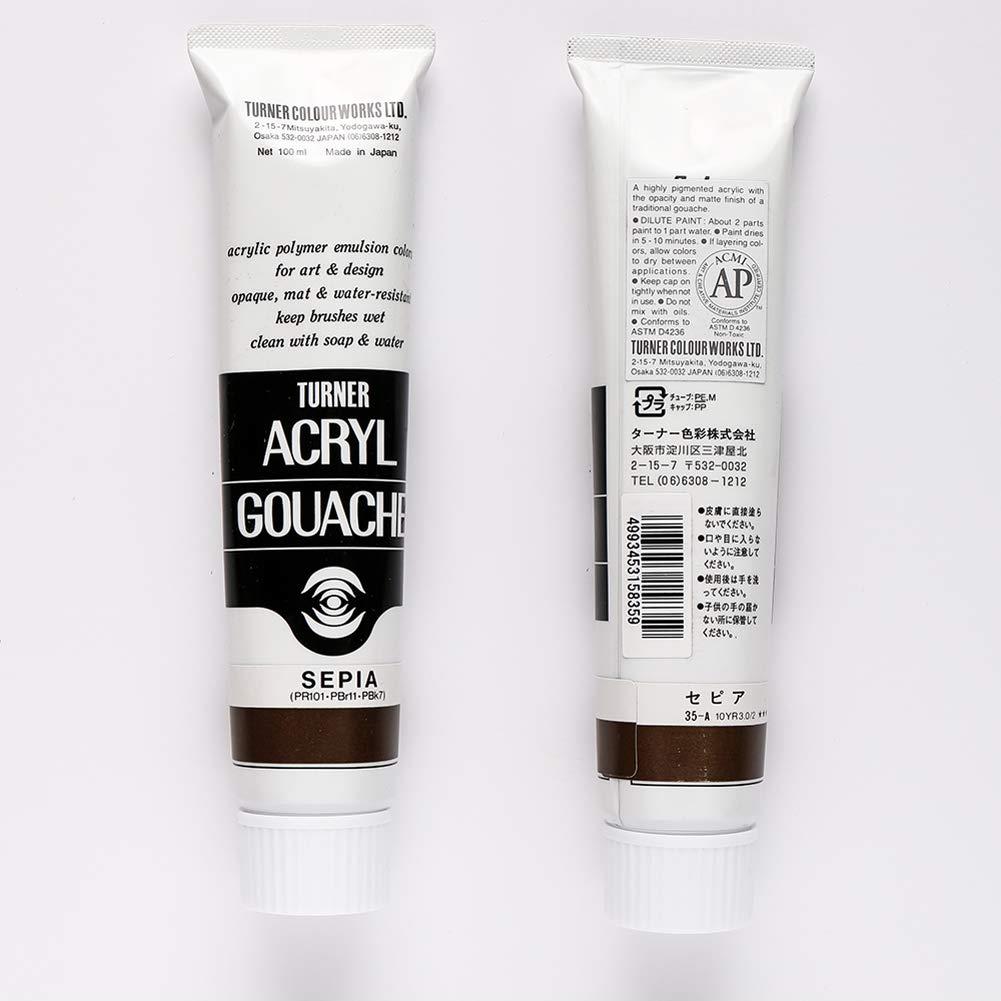 スタイル：100ml◆商品名：ターナー色彩 アクリルガッシュ セピア AG100035 100ml対象性別 :男女共用不透明アクリル絵具 (ガッシュ) 。色を100mlで・・・。被覆力に優れ、鮮やかに描けます。水性で、取扱いも簡単な絵具です。