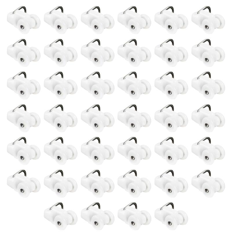 nalaina カーテンランナー 40個入り レール部品 ローラー トラック フック 静音 耐荷重 耐久性 ホワイト【抜群な耐久性＆耐荷重】このランナーのカーテンリングはステンレスを採用し、摩擦に強く、抜群な耐用性を持っており、錆びにくく、...