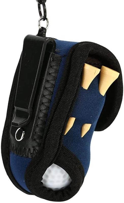 Liroyal ゴルフボールケース ゴルフポーチ ゴルフボール収納 ミニ ホルダー ボールバッグ ボールケース 「ボール2個ティー4本付き 収納可」バッグにも取付できるフック付き ， プレイの邪【スペック】：幅5m x 高さ9.5cm x ...