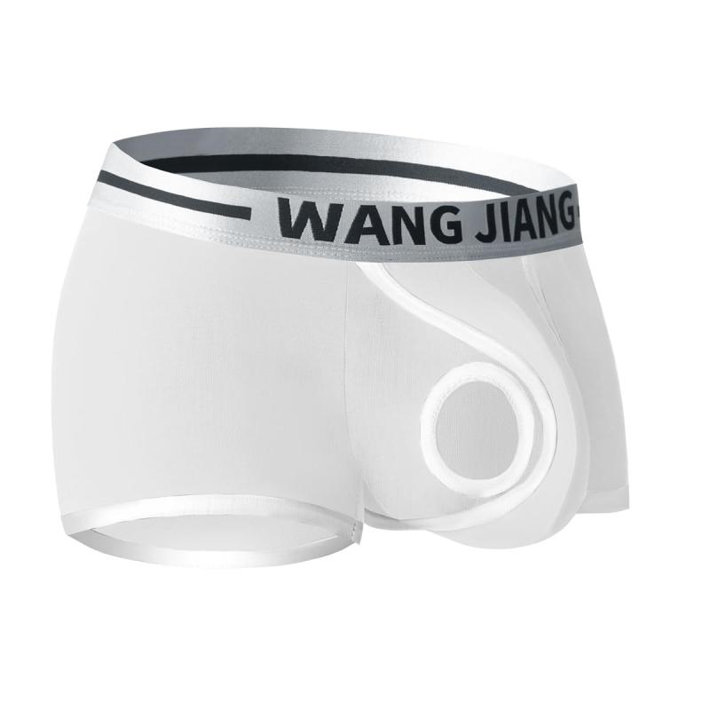 [Jutazon] 男性 ボクサーパンツ 蒸れない 分離型 両側の前開き 下着 爽やか 穴が突き出る 異次元の開放感 下着 (M, 1枚-白)【素材構成】綿。柔らかでしなやかで伸縮性が高い材質、通気性抜群優れた消臭、抗菌機能（トリプルA級）...