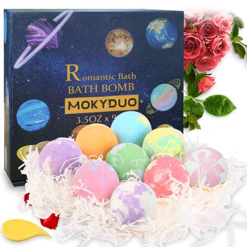 MOKYDUO バスボム ギフトセット 女性 人気 香り爆弾 炭酸入浴剤 エッセンシャルオイル含まれ お風呂用 肌に優しい 潤い 母の日 バレンタイン ホワイトデーお返し クリスマス 誕生日 プレゼンバスボール