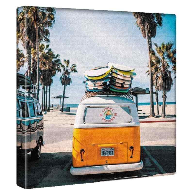 サーフ 車 アートパネル 30cm × 30cm 日本製 ポスター おしゃれ インテリア 模様替え リビング 内装 空 自然 風景 ファブリックパネル poht-1805-23本体サイズ:30cm×30cm×1.5cm1分部屋メイク 「スグ...