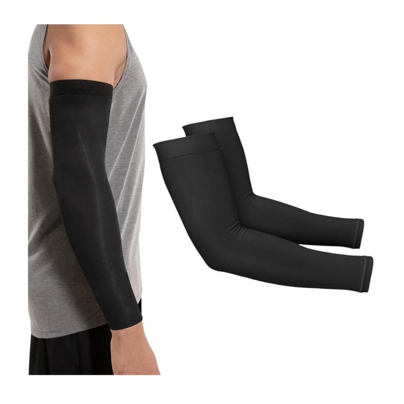 [Peabownn] アームカバー メンズ レディース uv 腕カバー - 着圧 アームカバー スポーツ 2枚 日焼け止め アームスリーブ 野球 バレーボール バイク 釣り【1Pair】<br>⭐【 アームカバー スポーツ 】あ...