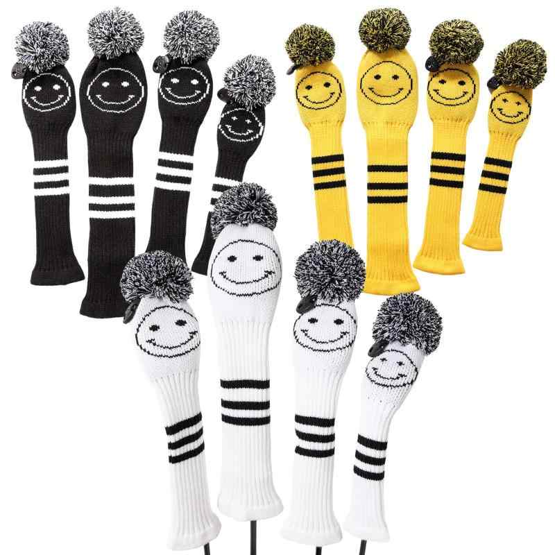 ゴルフ ヘッドカバー 4点セット ニット製 スマイル カバー ゴルフSmile ゴルフ ヘッドカバー セット 3color ニット製見た目も実用性もって方におすすめな微笑ましいかわいいキャラ・カバーこちらはゴルフ・セット用ヘッドカバーとなっ...