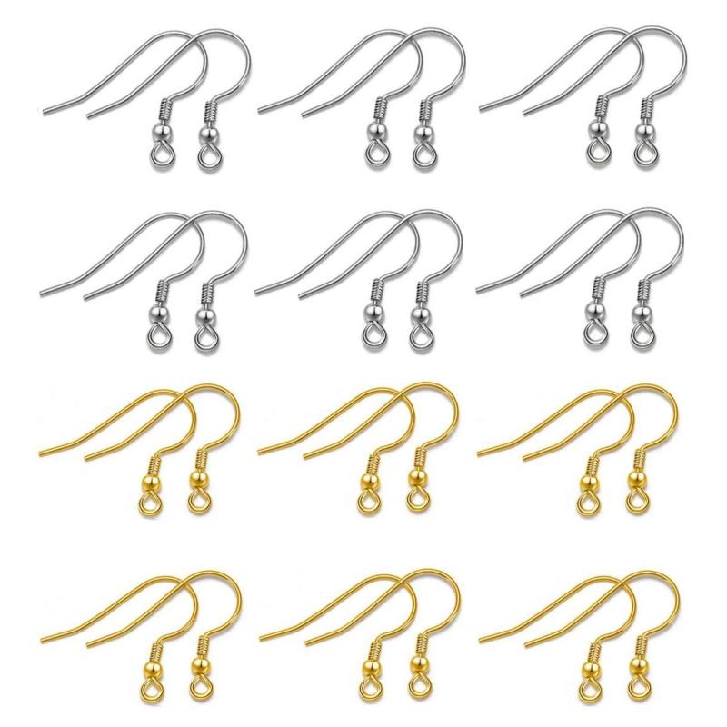 YFFSFDC ピアスフック 約40個セット シルバー925 丸玉付き 釣針ピアス 金属アレルギー対応 キャッチ付き ピアス金具 ジュエリー用 パーツ DIY材料 手作り（20個925シルバー+20個14 Kゴールド）セット内容：20個 シ...