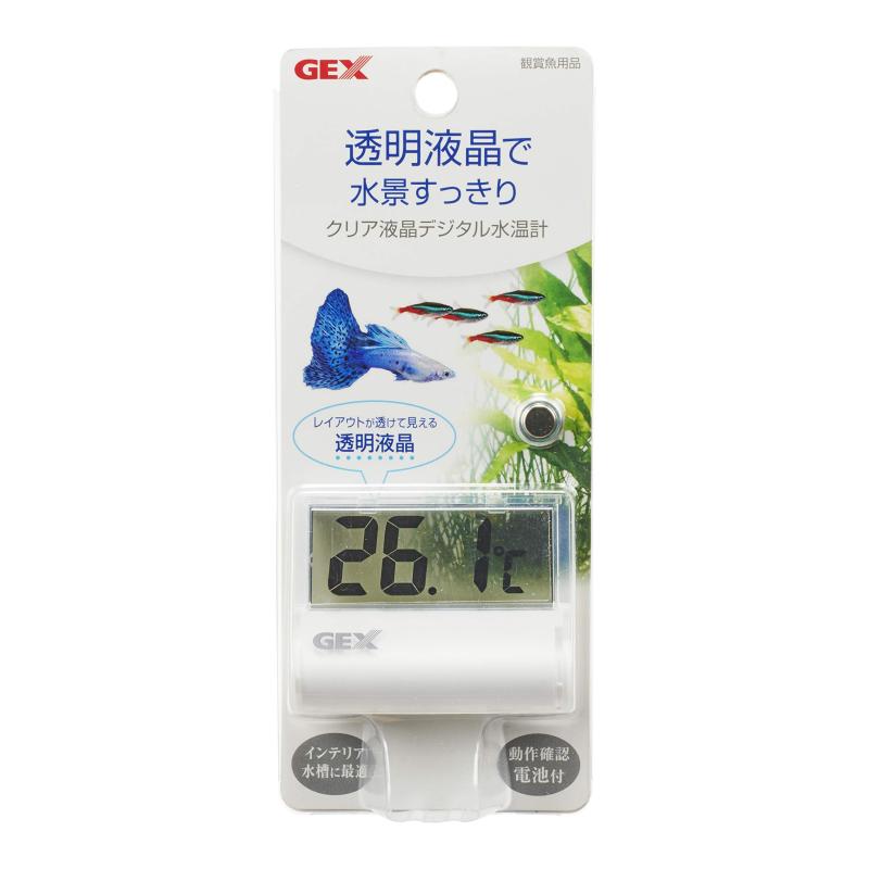 ジェックス GEX AQUA HEATER クリア液晶デジタル水温計 透明液晶 水景すっきり 測定範囲10~40℃ 観賞魚用水温計本体サイズ (幅X奥行X高さ): 18×2.5×7.7cm本体重量: 0.045kg原産国:中華人民共和国