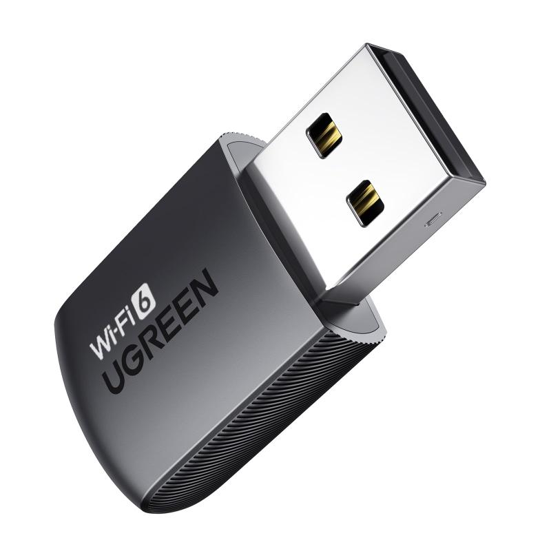 UGREEN WIFI 無線LAN 子機 WIFI 6 USBアダプタ AX900 600Mbps + 287Mbps Windows 11/10対応 5GHz/2.4GHz デュアルバンド 802.11a/b/g/n/ac/ax無線規格 ...