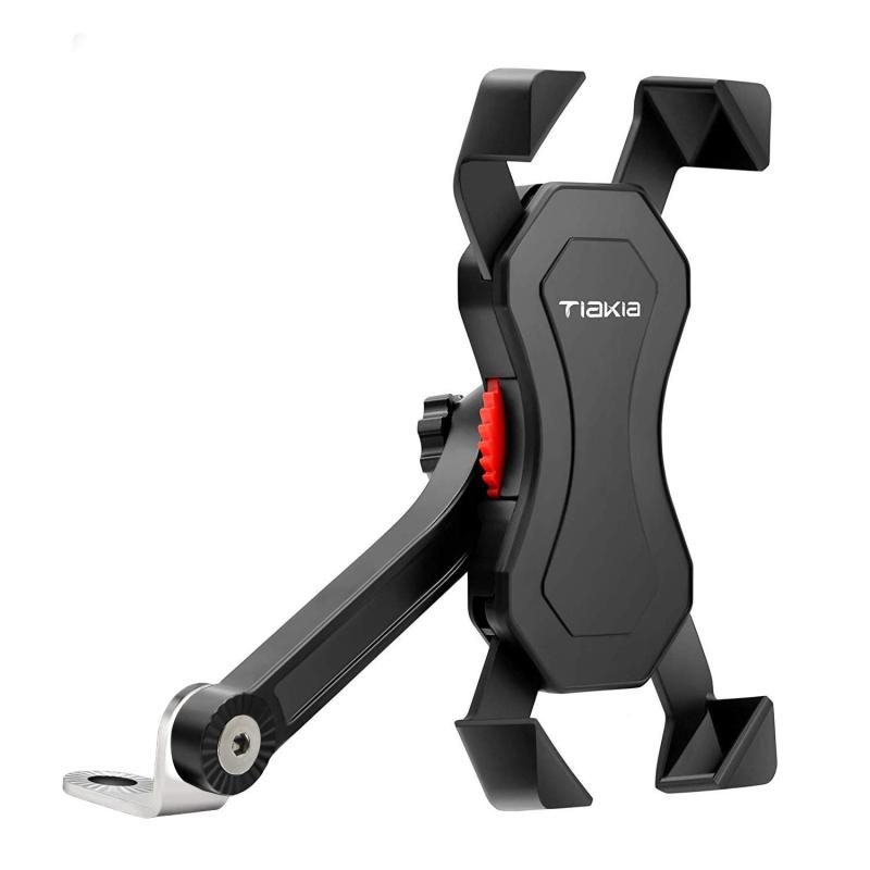 Tiakia バイク スマホ ホルダー 原付 携帯ホルダー スタンド オートバイ バイク スマートフォン振れ止め 脱落防止 固定用 に適用 バイク すまほ ホルダー サイクリング バイク用 スマホ固定 「構造が頑丈で安定」四本爪を持つフォッ...