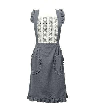 [ボーナ ヴィータ] エプロン リボン レース フリル 付き フリーサイズ | 保育士 ワンピース かわいい 誕生日 プレゼント アイドル メイド 彼女 オシャレ 可愛い エプロンドレス バースデー バお料理、お掃除などの家事育児はもちろん...