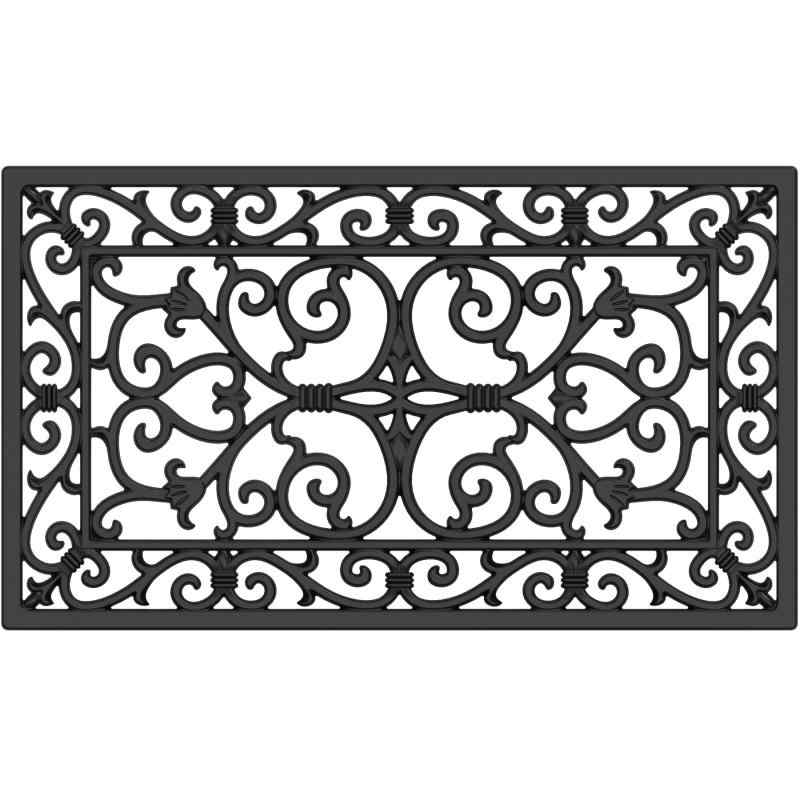 SICHENGDA 装飾的な玄関マット ラバーデザイン シェルパターン柄 45×75cm ドアマット 泥落とし 滑り止め 耐磨耗性 業務用 家庭用材質SBR（スチレン・ブタジエンゴム）は物性ばらつきが少なく、耐久性抜群 清潔にし易い 長時間...