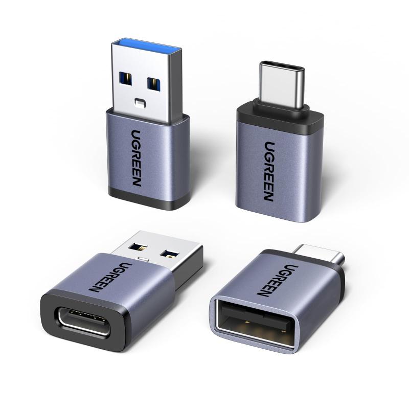 UGREEN USB 変換アダプター 4個セット 高速10Gbps USB A-USB C &amp; USB C-USB A 充電/データ転送 MacBook iPhone iPad Galaxy対応デュアルコンバーター、無限の可能性：U...