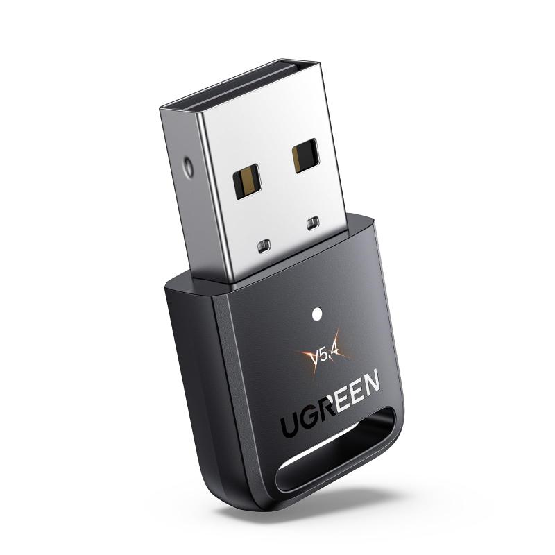 UGREEN USB Bluetoothアダプタ PC用 Bluetooth5.4 アダプタ 無線 Windows 11/10/8.1用 プラグ＆プレイ長距離通信 Bluetoothキーボード/マウス/ヘッドフォン/スピーカーなど用 紛失防...