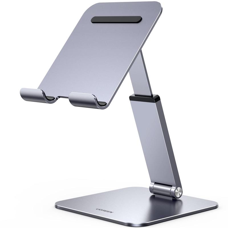UGREEN タブレット スタンド 高さ角度調整可能 iPad スタンド アイパッドスタンド アルミ合金製 iPad、Galaxy Tab、Note、LG、Sony、Nexus、Fire hd、Kindleなどの4-12.9インデバイスに対...