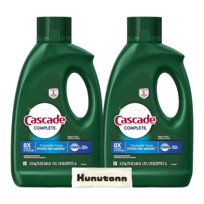 Cascade Complete Gel カスケード コンプリートゲル 食洗機用洗剤 2120g 2本セット + Kunutonnオリジナルロゴ入りhおしぼり付Cascade Complete Gel カスケード コンプリートゲル 食洗機用...