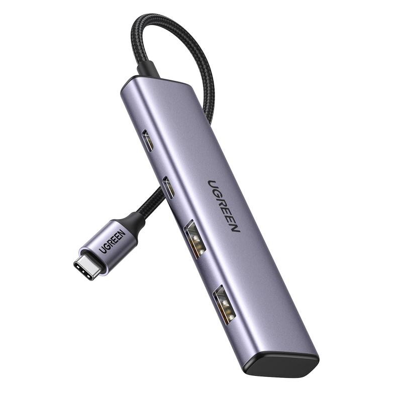 UGREEN USB Cハブ 4ポート拡張【2A2C】 USB C to USB 3.0 ハブ 2*USB-C+2*USB-Aポート 5Gbps高速伝送 スリム設計MacBook Pro/Air, iPad Pro, XPS, Surfac...
