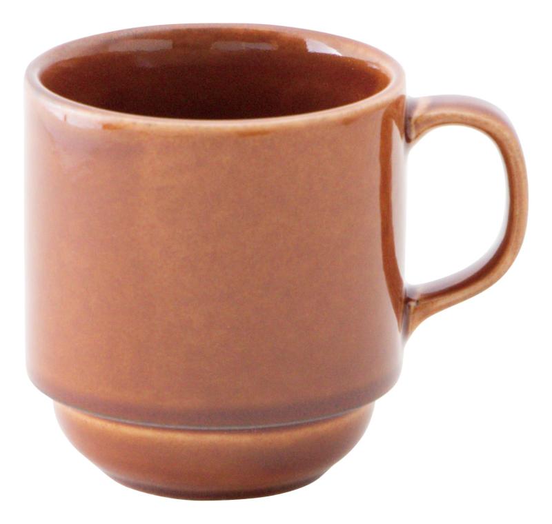 光洋陶器 KOYO モンターニュ シェンナ スタックマグカップ 食洗機対応 日本製 12742050直径80×111×88高さ(mm)満水容量-約285cc 重さ-約254g材質：磁器、美濃焼、日本製