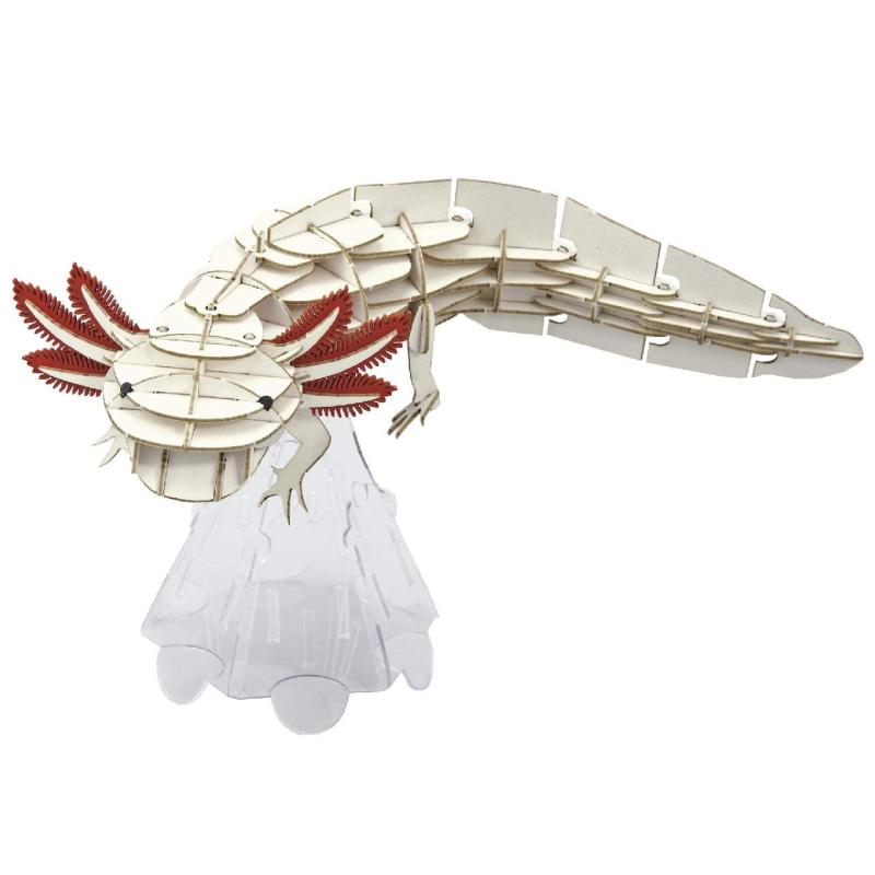 3D立体パズル MOVEシリーズ DXメキシコサラマンダー ウーパールーパー(MOVE)特殊な厚紙を使用した大人向けペーパークラフトです。説明書はイラストを多用してます。順番通りに組み立てるだけで、作れますパーツは全てカット済みなので、シー...