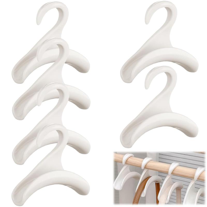 バッグフック バッグハンガー 6個セット ハンドバッグハンガーフック 吊り下げハンガー 省スペース カバン持ち手掛け 吊り下げハンガー 軽量 プラスチック製 多機能フック 買い物袋/バッセット内容：ハンドバッグハンガーフック6個セット；カラ...