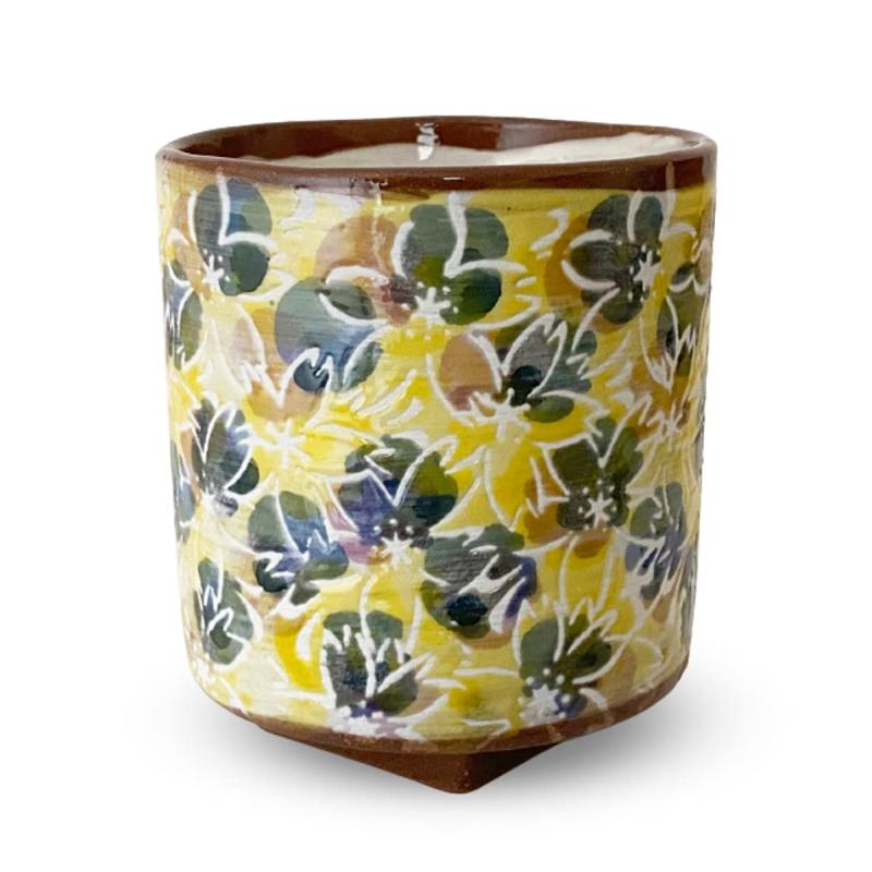 J-kitchens 工房祥 sho～ 満開 角高台 湯呑み ブルー 波佐見焼 日本製材質：陶器（食器洗い機使用可能、食器乾燥機使用可能）、電子レンジ使用可能サイズ（約）：φ7x7.5cm 重量：145g容量（約）：180cc（満水時）手作...