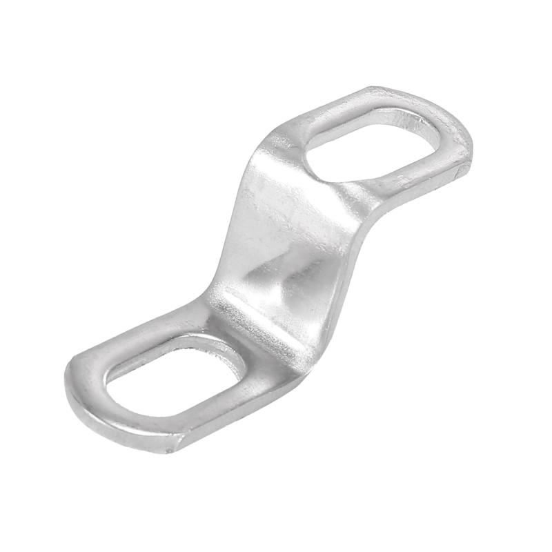ACROPIX オートバイの排気マフラーパイプ 取り付けクランプ ブラケットツール Zタイプ ユニバーサル 20mm シルバートーン 1個1個 ステンレス鋼オートバイの排気管ブラケットサイズ：寸法：60x18x28mm(L*W*H); 穴長...