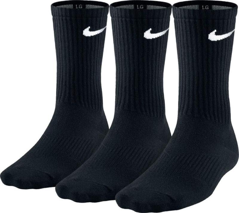 Nike SOCKSHOSIERY メンズ L ブラックコットン37%、ポリアクリル36%、ポリアミド17%、ポリエステル6%、エラステイン4%の素材でできています。吸湿発散性のDri-FIT生地が足をドライで涼しく保ち、左右の解剖学に基づ...