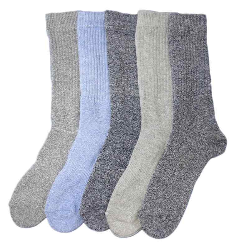 [ハヤシ] (P712M)靴下 メンズ ずれずにぴったりフィットのびのび快適ソックス 綿 先丸カラーアソート 5足組 24.5～27cm サポータ付でずれにくいメイン素材: 綿　 素材：綿、ポリエステル、ポリウレタン　　　　　サイズ：24....