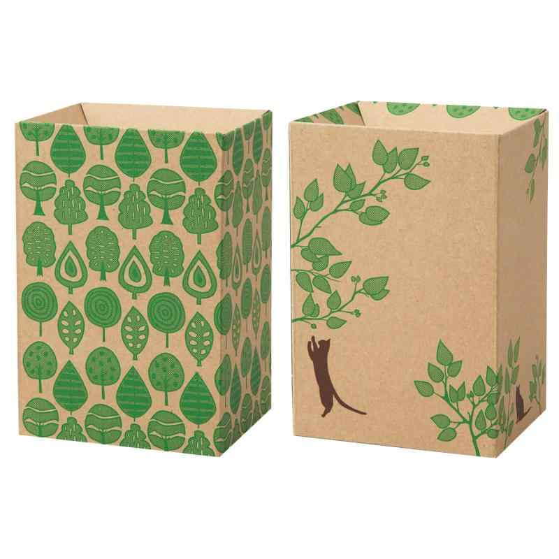 そのままポイッ清潔サニタリーボックス10枚入 トイレ エチケットボックス ごみ箱 使い捨て 見えない おしゃれ ねこ 北欧柄