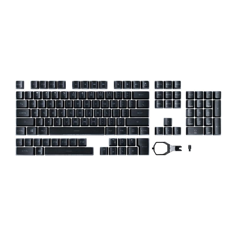 ASUS ROG PBT Doubleshot Keycap Set/RXスイッチ用/PBT素材/キーキャップ/ダブルショット形成/ROG RXオプティカルメカニカルスイッチ用の高品質で耐久性のあるPBT素材のキーキャップ成型キャップに施さ...
