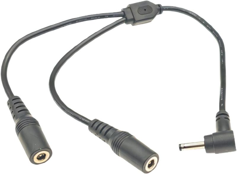 CNCTWO(コネクトツー) ワークマン 村上被服 トルネードラカン 中華製汎用 空冷作業服 ファンを4個化する分配ケーブル DC3.8*1.4mm 30cm L字型プラグC238135MY030L空冷作業服のファン4個化について 通常、空...