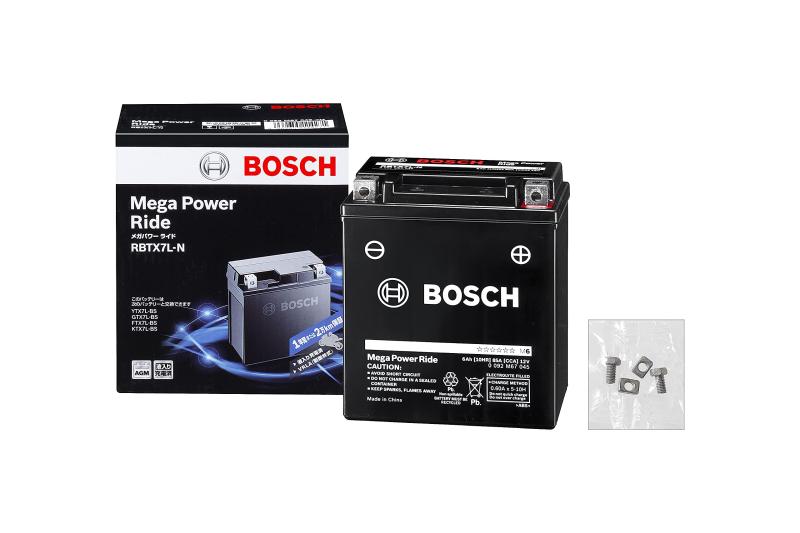 BOSCH (ボッシュ)メガ・パワー・ライド 液入充電済 バイク用バッテリー RBTX7L-N YTX7L-BS世界有数の自動車部品サプライヤー 信頼のボッシュ製(ボッシュジャパン正規品となります。並行輸入品や偽物にお気を付け下さい。)[仕...