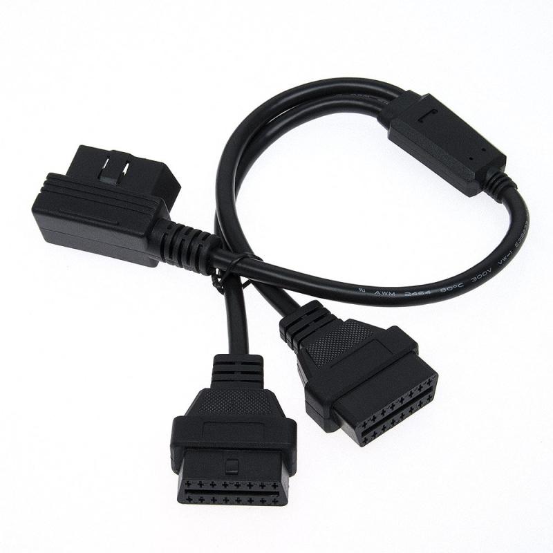 CarAngels OBD2用16PIN延長 2分岐ケーブル 50cm ハーネス 2ポート L型一つしかないOBD2出力ソケットを2つに分岐することが可能ワンタッチで差し込み可能なので、工具要らず。しっかり差し込みロックされます。セキュリテ...