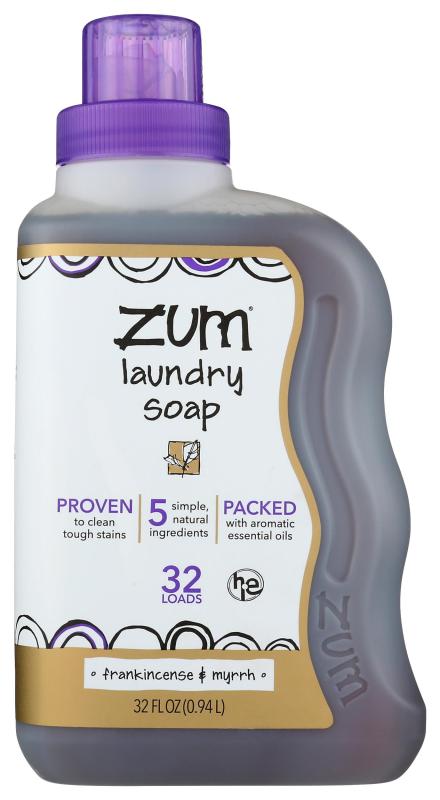 Indigo Wild, Zum Clean, Aromatherapy Laundry Soap, Frankincense &amp; Myrrh, 32 fl oz (.94 l)