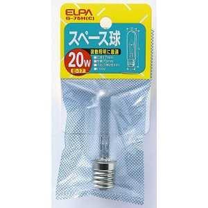 朝日電器 ELPA スペース球E17 G-75H(C)定格：　・電圧　110V　・消費電力 20W　・寿命：約1,000時間本体サイズ：　・全長：70mm　・バルブ径：20mm　・口金：E17入数：1個カラー：クリア