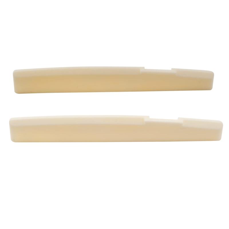 Musiclily Pro 71.12mm 弦長補正タイプ 牛骨サドル 6弦Taylorアコースティック用 (2個セット）