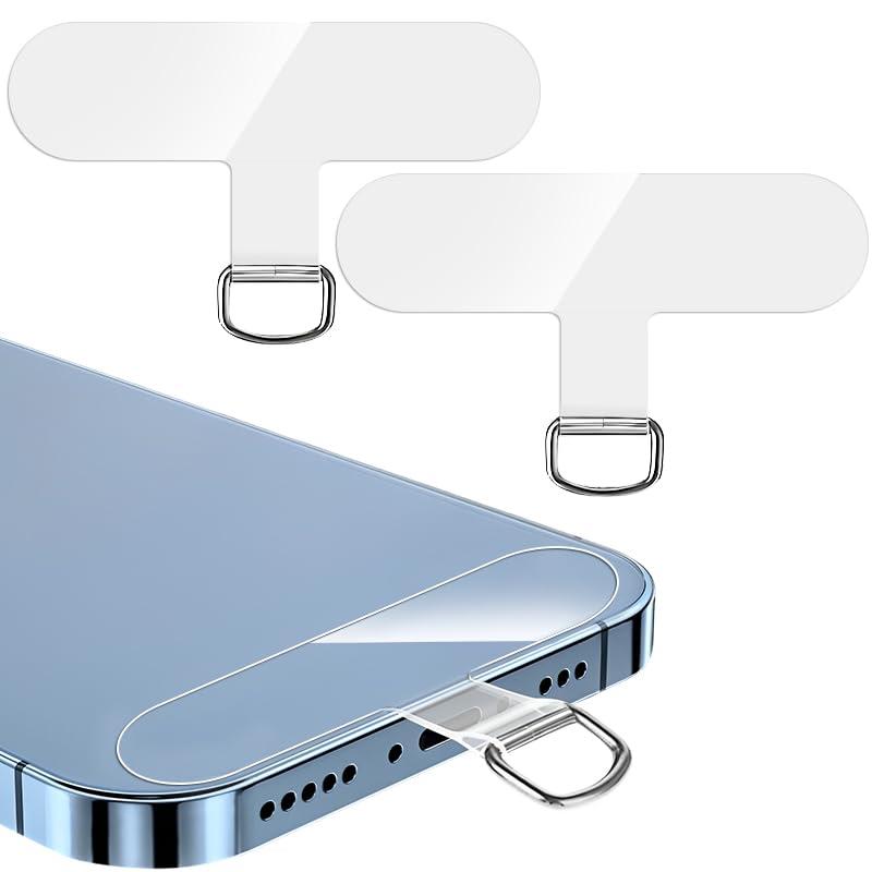 [ZXZone] ストラップホルダー スマホ ストラップホール 透明パッチ ネックストラップ 落下防止 首掛け 斜めがけ 肩掛け 首かけ ショルダー ネックストラップ 肩かけ 携帯ストラップ iphone androi【粘着シールなしストラ...