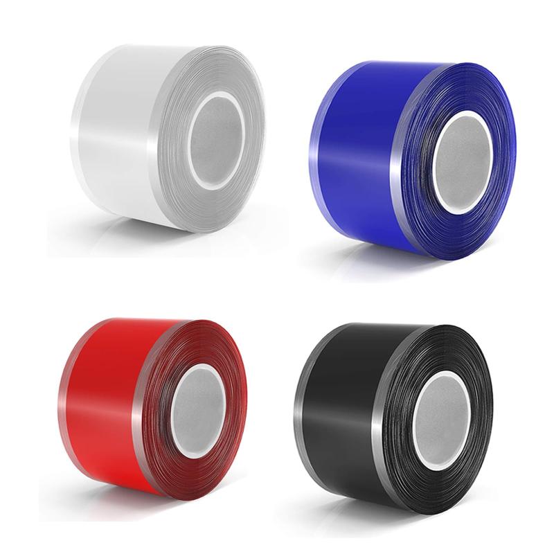 SOYANGNEK 自己融着テープ 4個セット 水漏れ防止 シリコンテープ 2.5cmx3m 耐熱 絶縁テープ PVCパイプ 防水用 配管補修 ホース修理 等の多工機能修復【製品仕様】本セットには、4巻の自己融着テープ（黒、透明、赤、青）の...