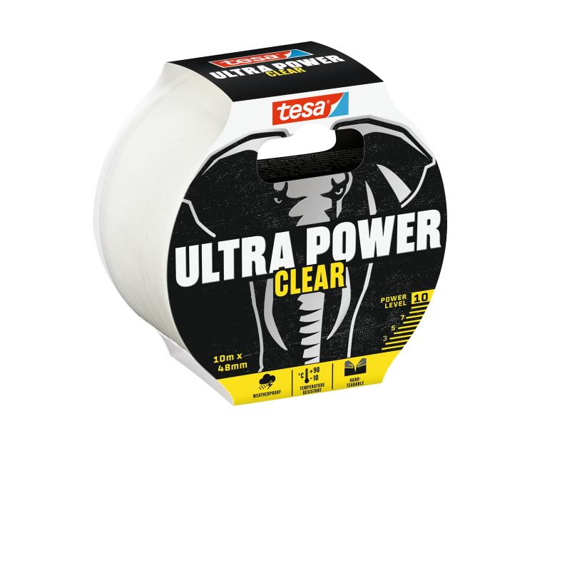 tesa 強力多用途補修テープ テサ ウルトラパワークリア 56496 クリア 48mm×10m 56496-48-10耐候性・耐水性に優れた透明色の強力多用途補修テープです。ガラス、プラスチック、ビニール、布などさまざまな素材に強力接着し...