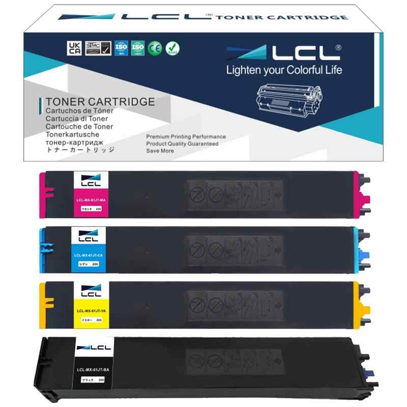 LCL Sharp用 互換トナーカートリッジ MX-61JT 大容量 4色セット