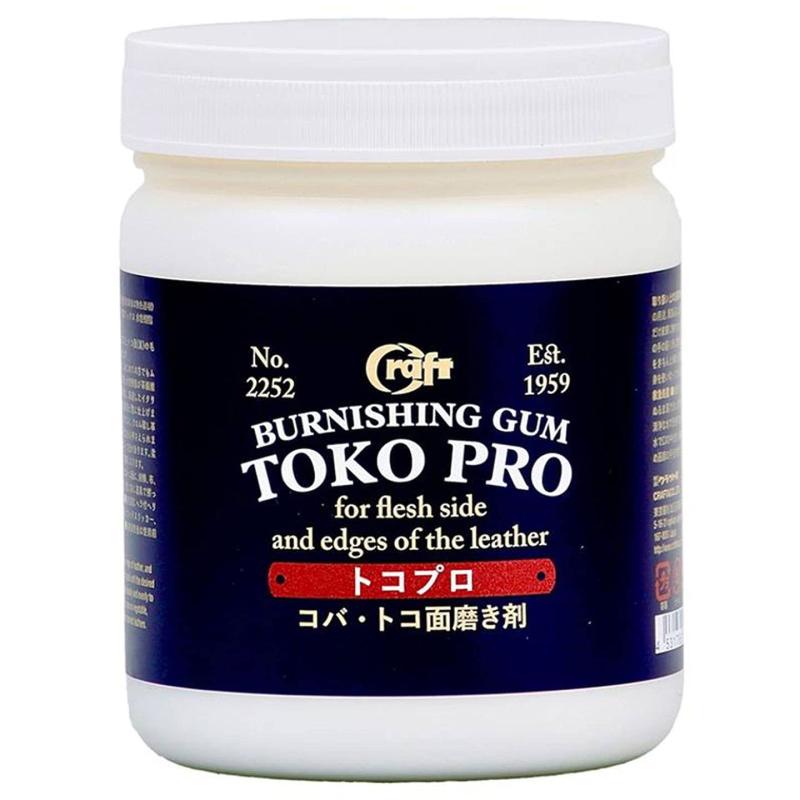 クラフトシャ(craftsha) クラフト社 トコプロ TOKO PRO 500g 2252内容量：500g種類：コバ・トコ面磨き剤（乾燥後は無色透明）用途：革のコバ（切り口）とコバ面（裏）の毛羽立ち押さえ、艶出し仕上げ