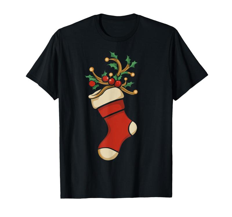 かわいいクリスマス・ストッキング Tシャツ