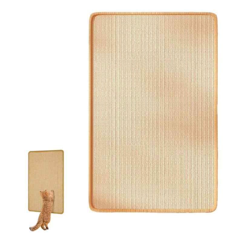 猫用爪とぎ 厚くする 50*25CM 猫 爪研ぎ マット 爪研ぎシート 爪切り不要の爪とぎボード 猫引っ掻き傷防止 汚れ防止 柱、ソファ、家具、壁に貼る 天然サイザル麻製 耐摩耗 爪を傷つけない (1【猫の爪研ぎ磨本能を解放】 爪研磨は猫の...