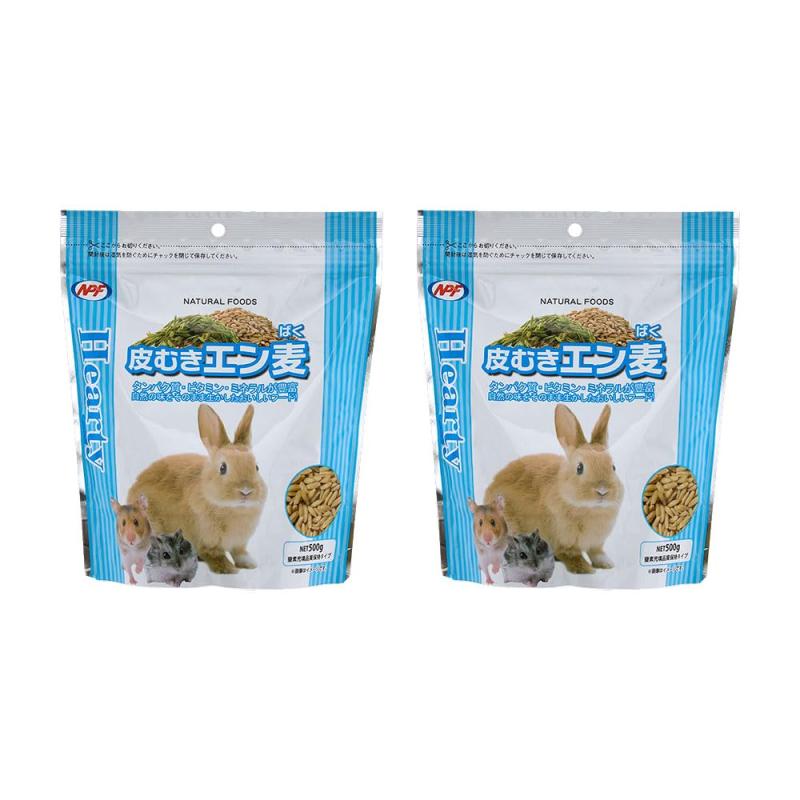 NPF ハーティー 皮むきエン麦 500g×2 うさぎ ハムスター エサ おやつ