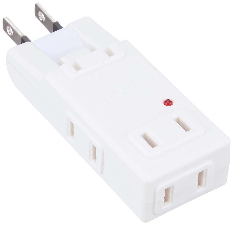 マイクロタップ雷ガードSコンセント:4個口<br>プラグ形状:フリープラグ<br>15A 125V 合計1500ワットまで