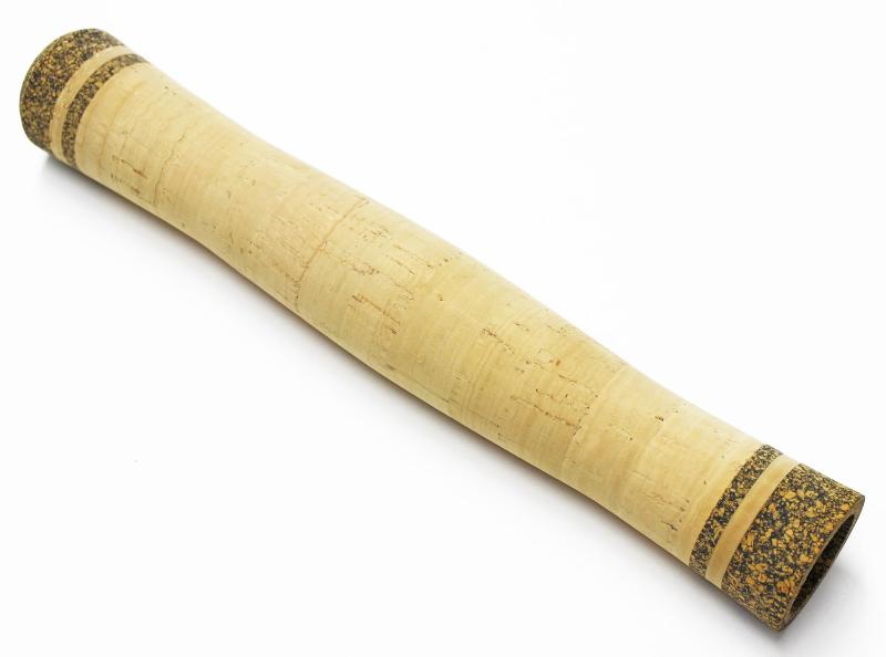 フライコルクグリップ バールエッジ フルウェル両サイドに硬質バールコルクを使用したフライ用グリップです。リールシートのフードが入る穴が開いています。全長180mm/内径10mm先端外径27mm/底部外径27mmフード用穴径20mm/深さ10mm