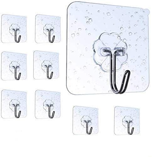 壁掛け フック 粘着 強力 壁穴あけないフック - YOKELLMUX 壁掛けフック 粘着フック 耐荷重20KG 穴開けない 傷つけない 貼り付け跡なし 防水 防湿 錆びない