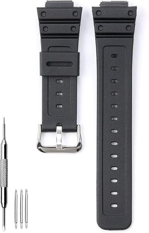 [smine] gショック G-shock ベルト 交換 バンド 専用工具・バネ棒付き DW-5600 DW-6900 G-5600 DW-5000-1JF DW-5700-1JF G-5600RB-1JF G-5700RB-1JF G-5...