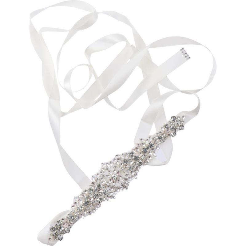 [Qicarkey] ウェディングベルト ラインストーンベルト、ブライダルベルト ブライダルサッシュ ラインストーンアップリケ ドレスベルト私たちの結婚式のベルトは、クリスタルのラインストーン、爪、柔らかい両面サテンの接続で作られています。...